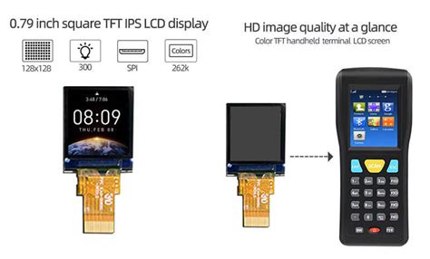 0 79 Inch Square LCD Display 128x128 Full Viewing 15PINS SPI Interface TFT IPS LCD Screen