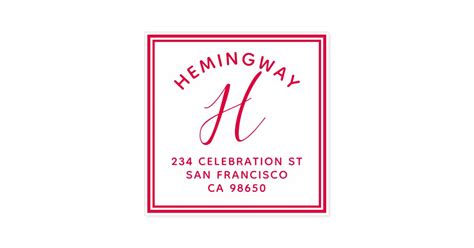 create your own monogram script return address self inking stamp zazzle