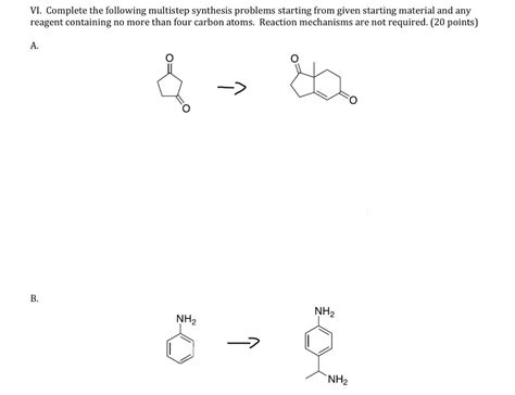 Solved Vi Complete The Following Multistep Synthesis P