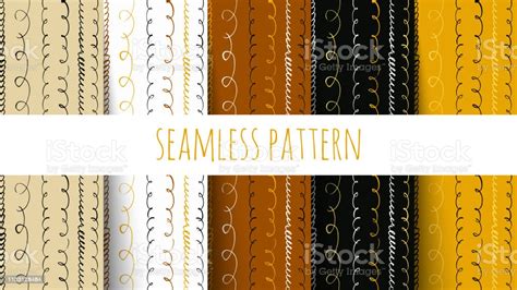 완벽 한 패턴의 벡터 집합입니다 잉크 뱀 스트로크 화려한 배경에 선 0명에 대한 스톡 벡터 아트 및 기타 이미지 0명 긴