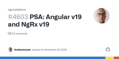 Psa Angular V19 And Ngrx V19 · Issue 4603 · Ngrxplatform · Github