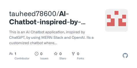 Github Tauheed78600ai Chatbot Inspired By Chatgpt This Is An Ai