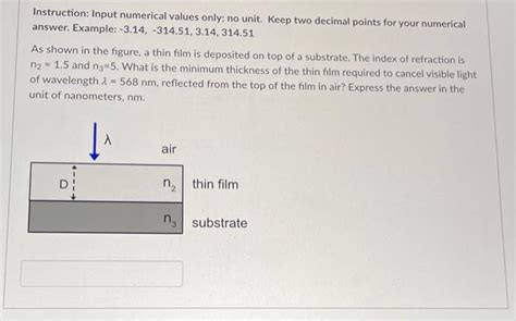 Solved Instruction Input Numerical Values Only No Unit