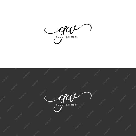 Premium Vector Gw Initials Letters With Swirls Gw Cursive Letters In Monogram Style Gw