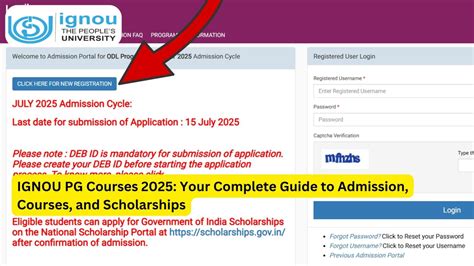 Ignou Pg Courses 2025 Your Complete Guide To Admission Courses And Scholarships