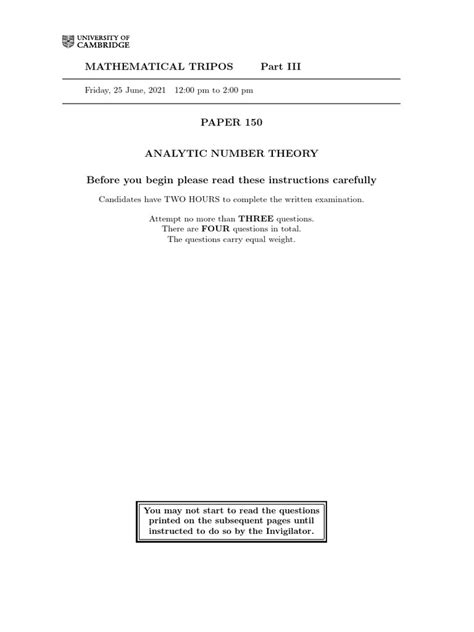 Analytic Number Theory Pdf