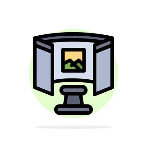 Future Glasses Science Technology Abstract Circle Background Flat Color Icon 19099994 Vector Art