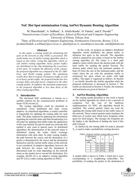 Pdf Noc Hot Spot Minimization Using Antnet Dynamic Routing Algorithm
