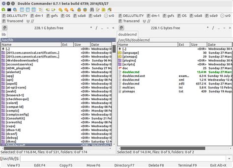 Double Commandar A Split Window File Manager For Ubuntu Linux Mint