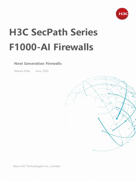 H3c Secpath Series F1000 Ai Firewall Data Sheet Pdf Denial Of