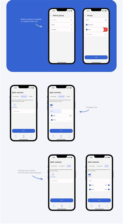 Mobile Split App Uxui Design On Behance