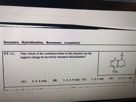 Solved Structure Hybridization Resonance Aromaticit