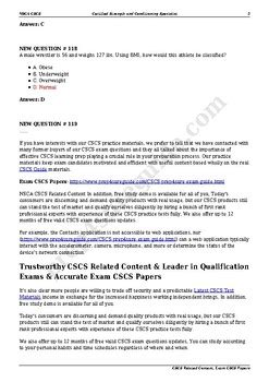 CSCS Related Content Exam CSCS Papers By Jih Pop TPT