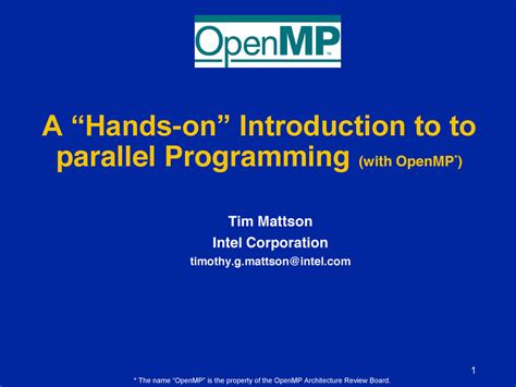 Tim Mattson Intel Openmp Workshop At Multicore World 2013 Speaker