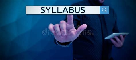 Text Caption Presenting Syllabus Business Showcase A Summary Outline Of A Discourse Treatise