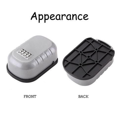 weatherproof key safe box 4 digit combination key vicedeal