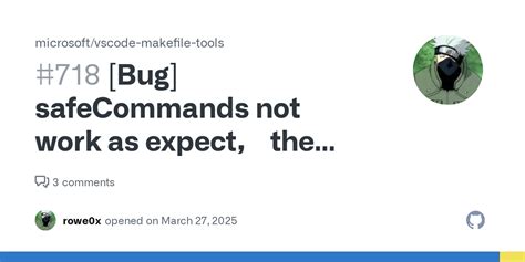 [bug] safecommands not work as expect， the required format is incorrect