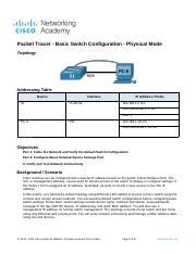 Basic Switch Configuration Cable Verify Configure Course Hero
