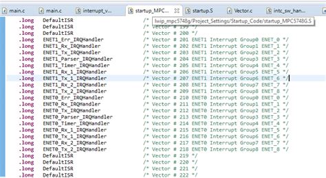 solved mpc5748g enet0 interrupt vector offsets nxp community