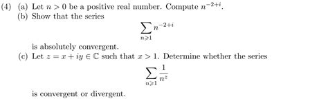 solved 4 a let n 0 be a positive real number compute