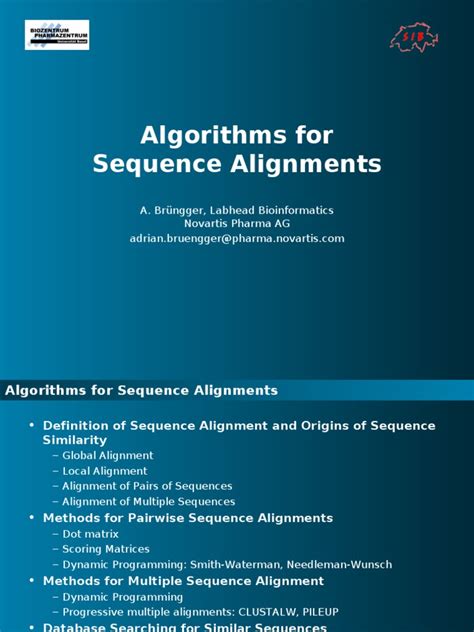 Sequence Alignment Methods and Algorithms | PDF | Sequence Alignment | Biological Classification