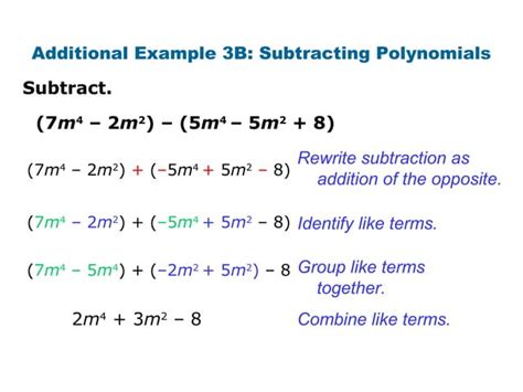 Adding And Subtracting Polynomials Ppt Science