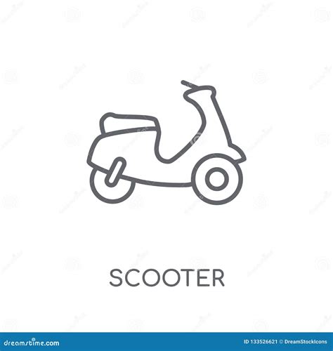 Scooter Linear Icon Modern Outline Scooter Logo Concept On Whit Stock