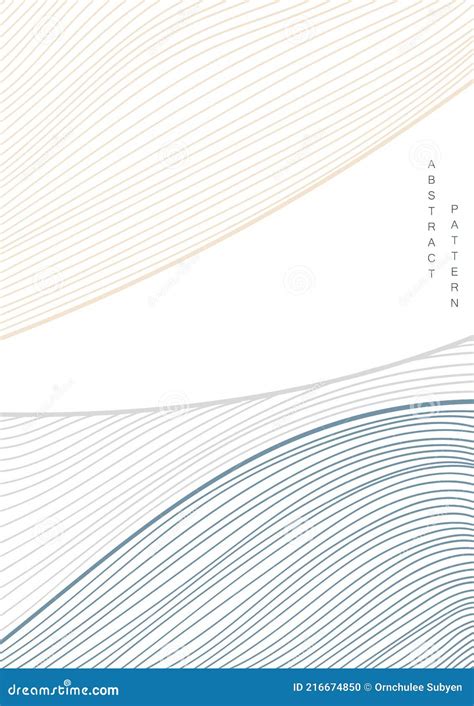 Abstract Art Background With Line Pattern Vector Curve Element With