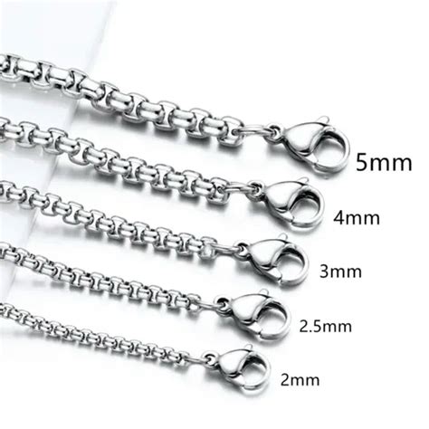 Wholesale 2 5mm Woman Man 316l Stainless Steel Square Rolo Box Chain 16