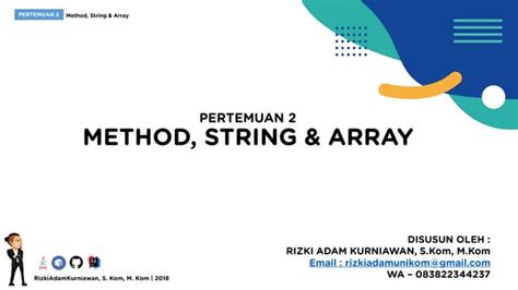 [pbo] pertemuan 2 method string and array ppt