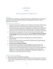 Guidelines For Midterm Quiz Assessment Course Hero