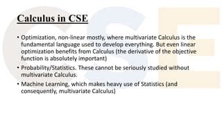 Application Of Calculus In Cse PPTX Physics Science