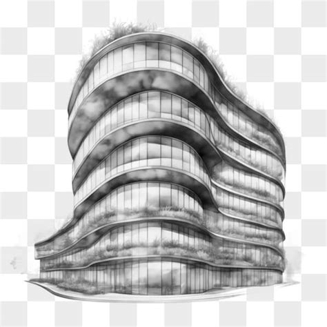 Download Modern Curvilinear Building Design Sketches Online Creative Fabrica
