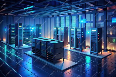 Premium Photo Modern Data Center And Network Infrastructure Solutions