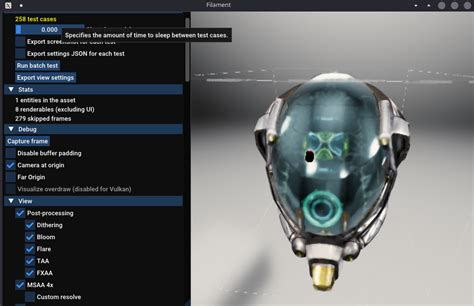 Rendering Issue On Gltf Viewer When Flare Enabled With Some Focal Length And Focus Distance In