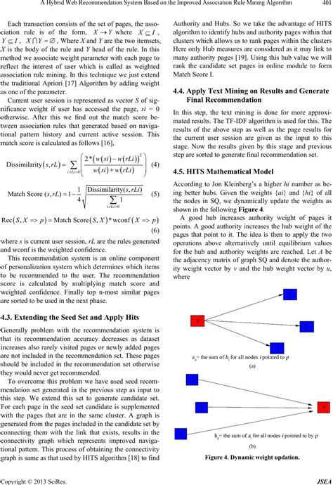 a hybrid web recommendation system based on the improved association