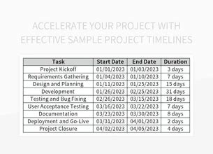 Project Management Timeline Sample Excel Template Free Download Pikbest