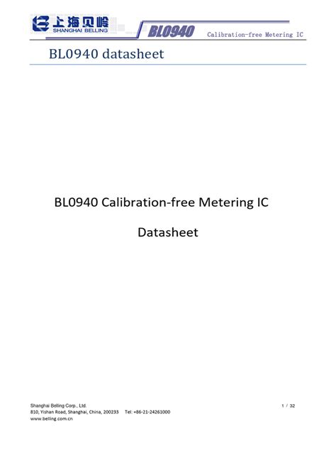 Bl0940 V12 En Pdf Analog To Digital Converter Root Mean Square