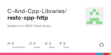 GitHub C And Cpp Libraries Restc Cpp Modern C REST Client Library