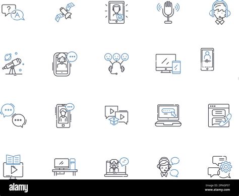 Expression Line Icons Collection Emotion Communication Articulation