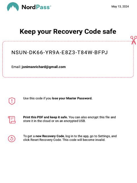 Nordpass Recovery Code Pdf