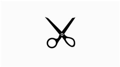 Professional Scissors Icon Cut Dotted Line Vector Silhouette Image Premium Ai Generated Vector