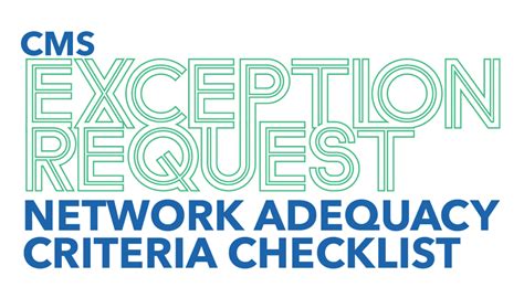 Cms Exception Request To Network Adequacy Criteria Checklist Quest Analytics
