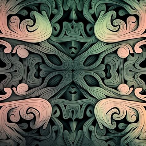 Premium Ai Image A Close Up Of A Pattern Of Swirls And Waves On A Black Background Generative Ai