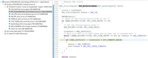 Stm32wle5 Lorawan Code Hangs In Rtc Module Stmicroelectronics