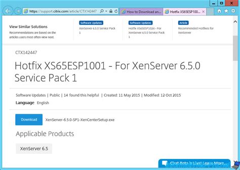 Updating A Citrix Xenserver 6 5 Server Using Citrix Xencenter Citrix