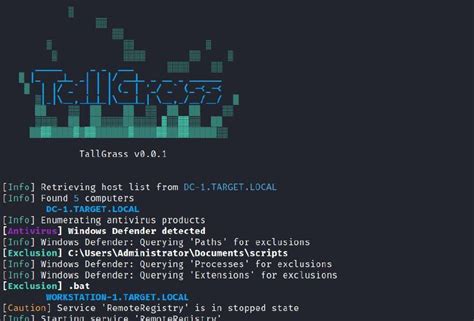 Hackgit — Tallgrass An Av Exclusion Enumeration Tool