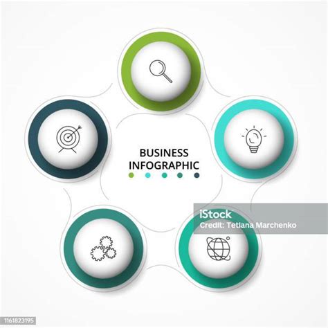 5 단계 인포 그래픽 템플릿 비즈니스 개념 인포그래픽은 워크플로 레이아웃 다이어그램 숫자 옵션 진행 상황 타임라인에 사용할 수 있습니다 0명에 대한 스톡 벡터 아트 및 기타