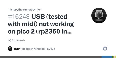 Usb Tested With Midi Not Working On Pico 2 Rp2350 In Arm Mode Only