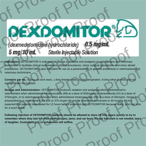 Dexdomitor Vetdomitor Label Or Sticker Artwork Funny Vet Tech T